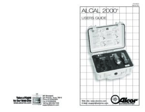 ALCAL 2000+ User Manual Rev.B | Alcor, Incorporated