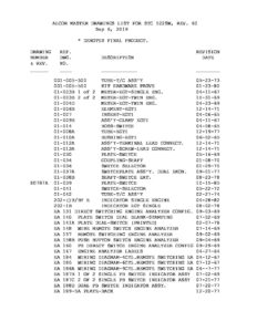 Master Drawing List SA522SW | Alcor, Incorporated